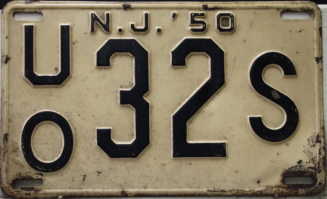 UO32S - New Jersey - 1950 | Great American Plates