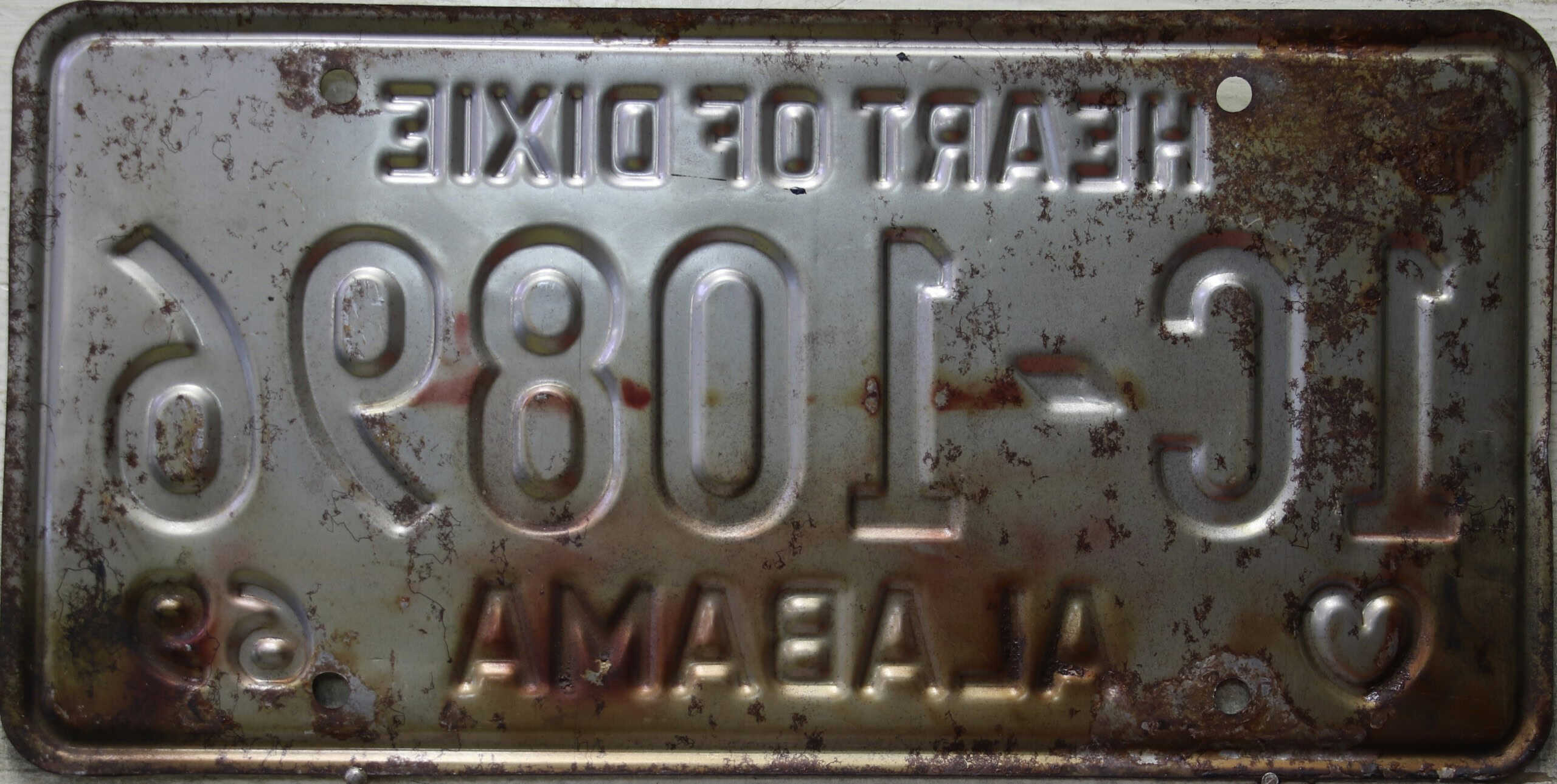 1C 10896 - Alabama - 1969 | Great American Plates
